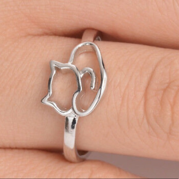 Jewelry | New 925 Sterling Silver Cat Shape Ring | Poshmark
